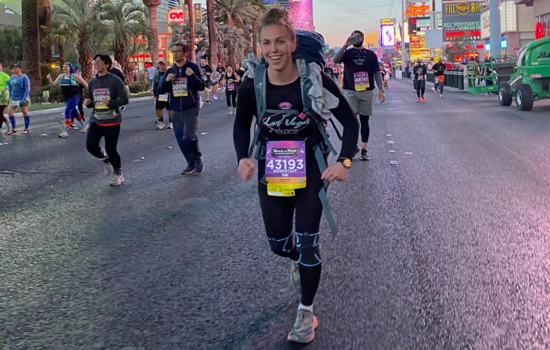 Fastest 10 km carrying 100 lb pack (female) | Guinness World Records