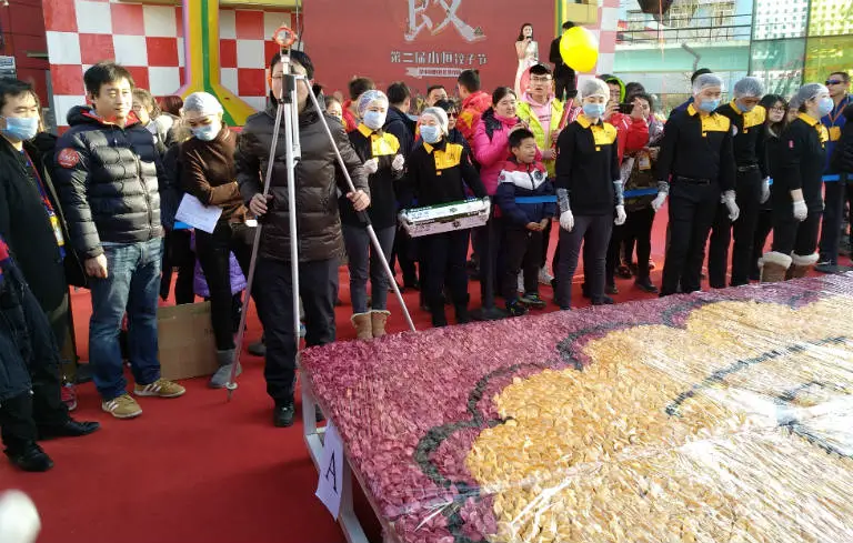 Largest jiaozi/gyoza dumplings mosaic (image) | Guinness World Records